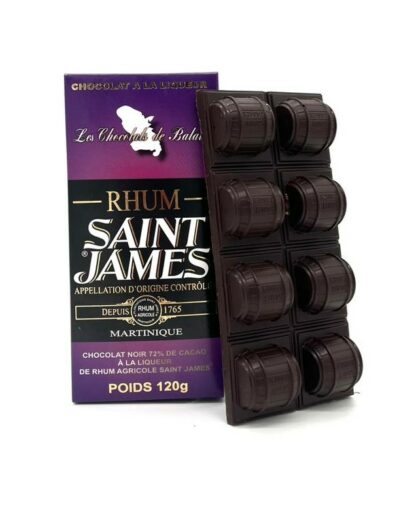 Tablette Saint James à la liqueur de rhum et au chocolat noir 72% – Les ...